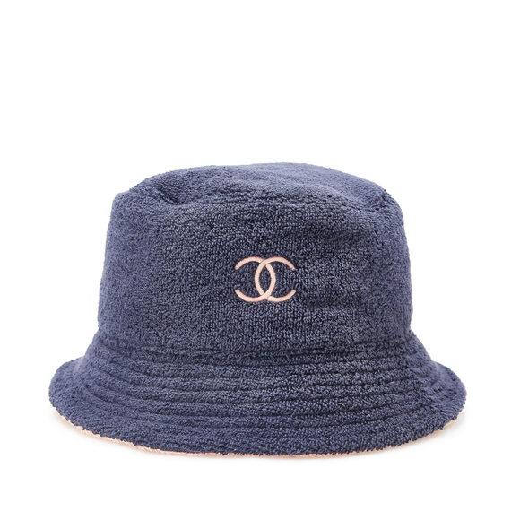 CHANEL | Accessories | Chanel Terry Cloth Cc Bucket Hat Other ...